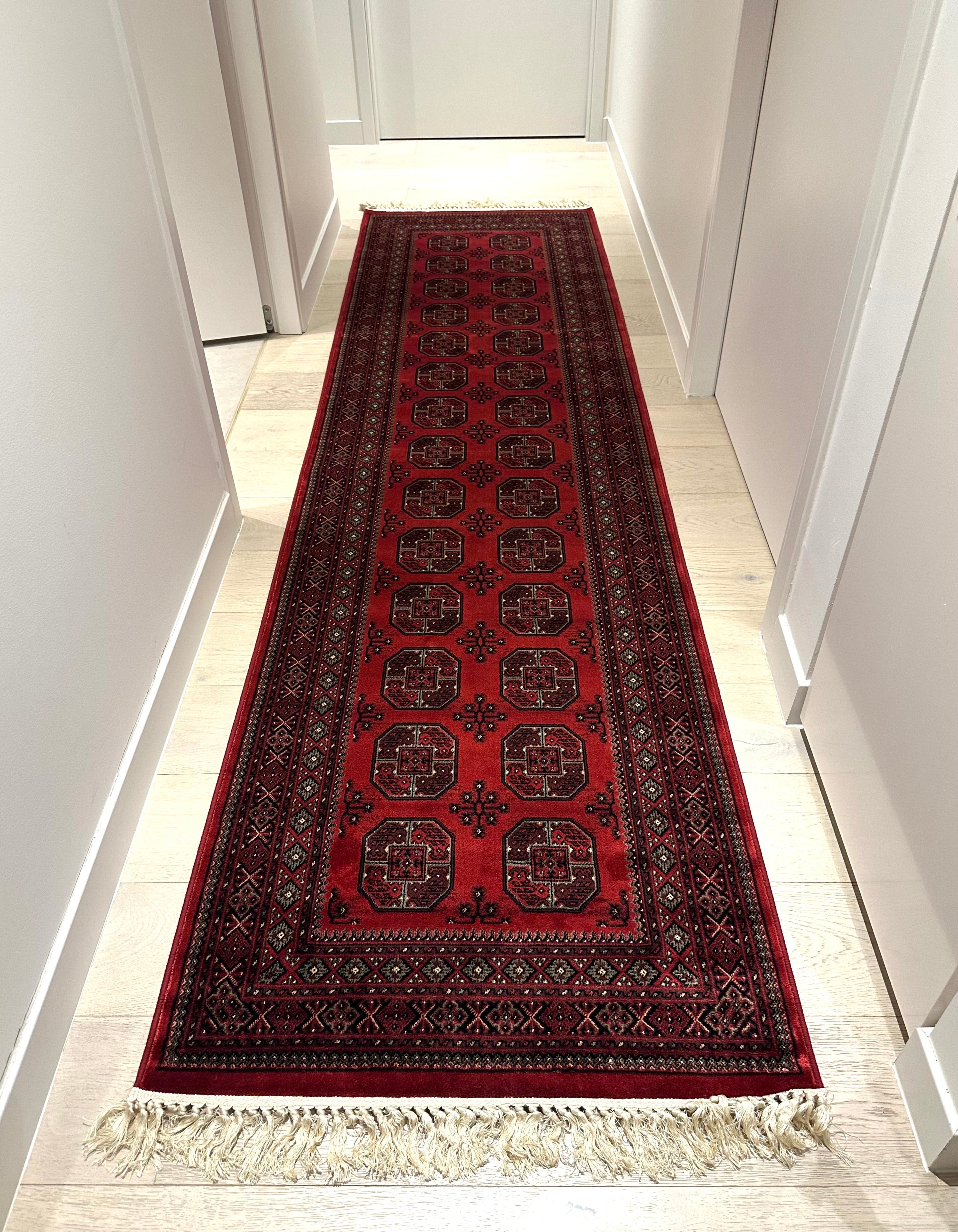 Hereke Turkoman Red Silk Road Runner Rug – Rugs Online Rugs